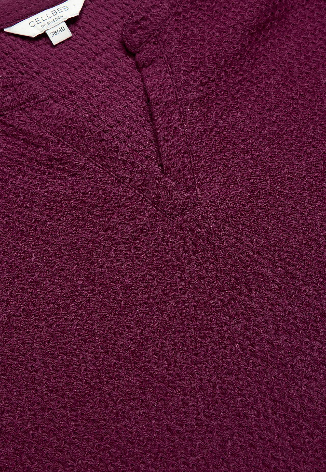 Trikåtopp med mjuk struktur - Mörk fuchsia | Cellbes