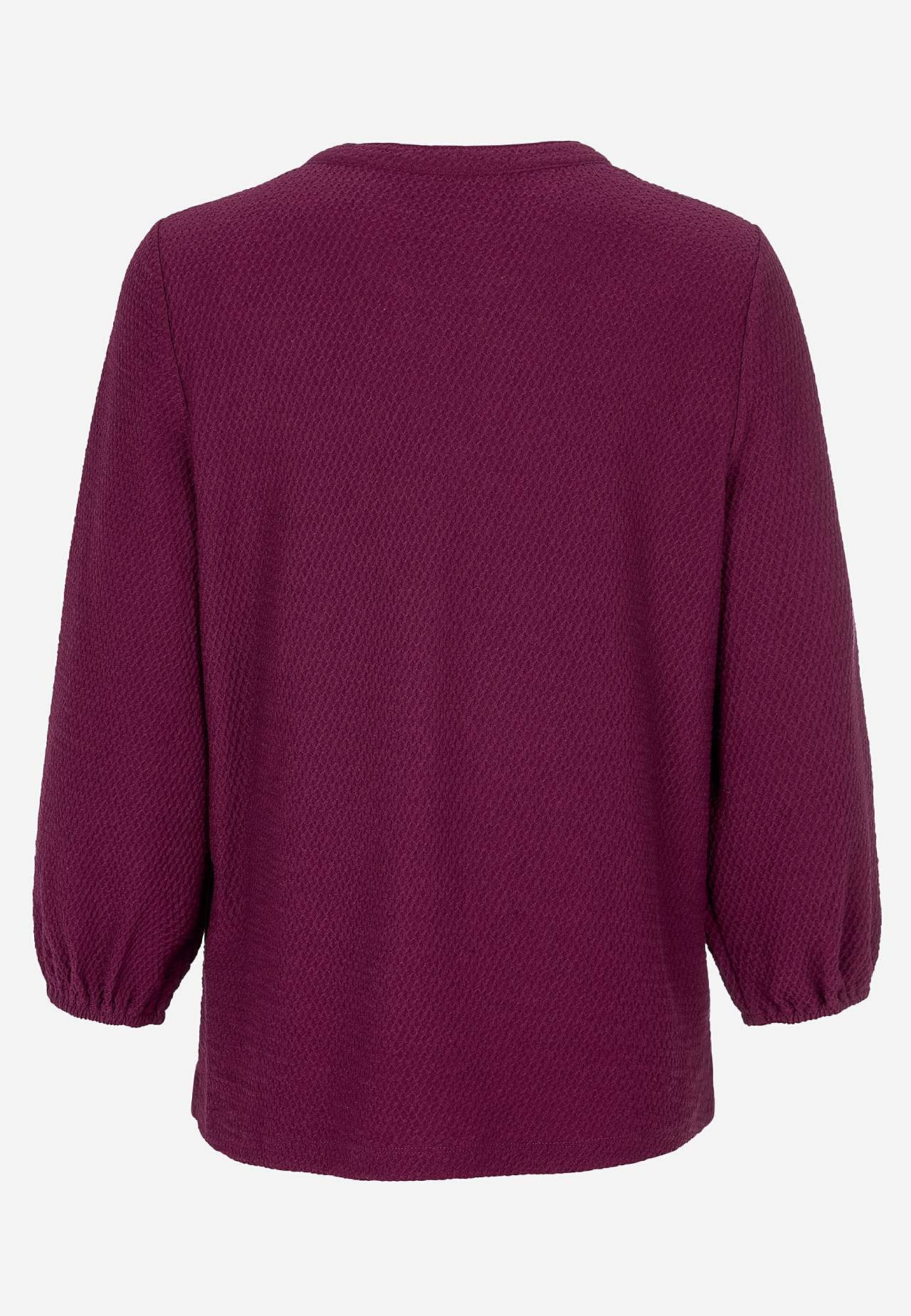 Trikåtopp med mjuk struktur - Mörk fuchsia | Cellbes